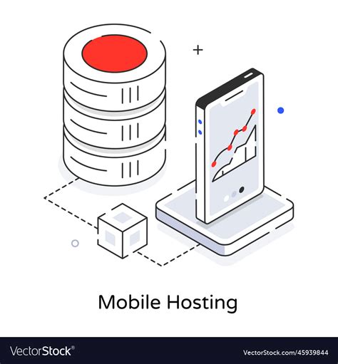 Mobile Hosting Royalty Free Vector Image Vectorstock