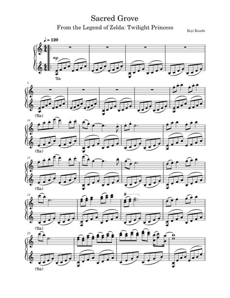 Sacredgrove Sheet Music For Piano Solo