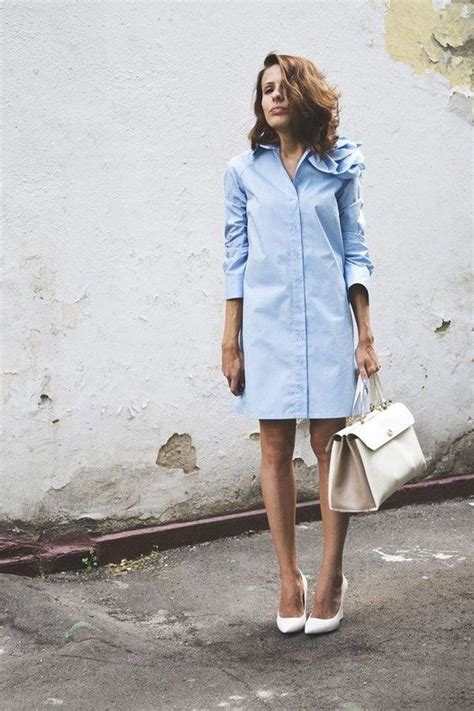 Самые красивые платья рубашки 2024 2025 новинки фото Shirt Dress Blue Shirt Dress Shirt