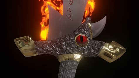 3d Fire Dragon Sword Turbosquid 2079611