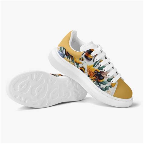 Bumblebee Low Top Vegan Leather Sneakers Etsy