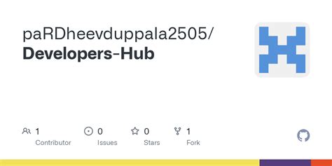 Github Pardheevduppala2505developers Hub