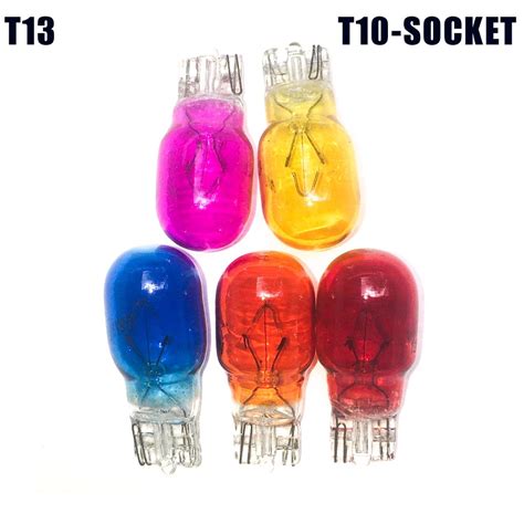 12v Car And Motorcycle Signal Light Peanut Bulb Type T10 Socket T13