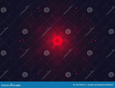 Abstract Futuristic Texture Or Wallpaper With Various Geometric Glowing Elements Stock