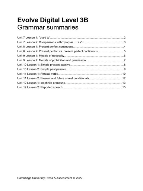 evolve digital level 3b grammar summaries pdf verb semantics