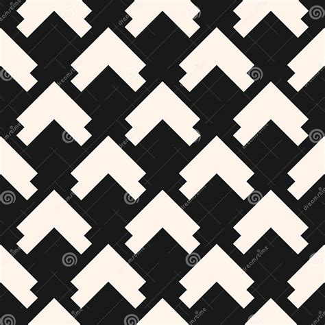 Vector Geometric Seamless Pattern Modern Abstract Black And White Geo Texture Stock Vector