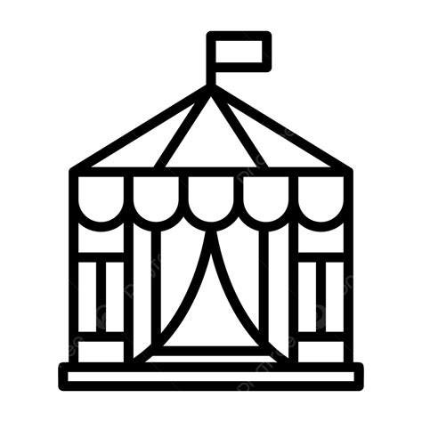 Circus Line Icon Vector Circus Icon Amusement Carnival Png And