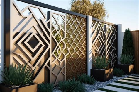 Premium Ai Image Contemporary Trellis With Sleek Lines And Geometric