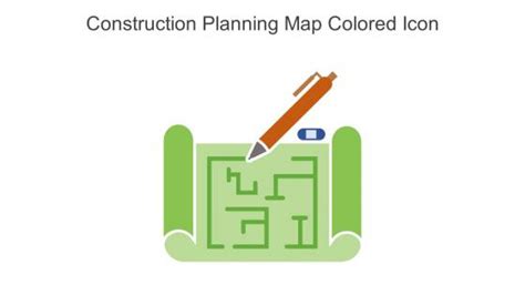 Construction Planning Map Colored Icon In Powerpoint Pptx Png And Editable Eps Format Ppt Sample