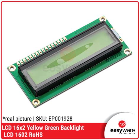 jual lcd 1602 hijau lcd 16x2 hijau lcd display 1602a yellow green