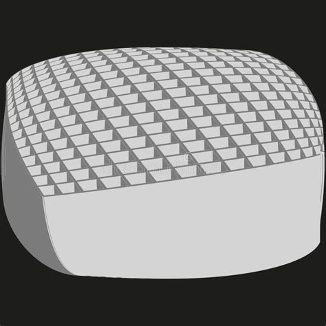 Grey Textured Dome Abstract Geometric Structure Patterned Surface Object Vector Spherical