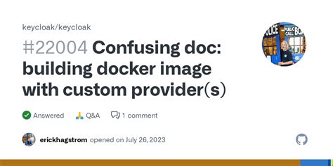 Confusing Doc Building Docker Image With Custom Providers · Keycloak