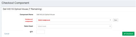 Option For Adding Separate Serial Number For Components Items And Check