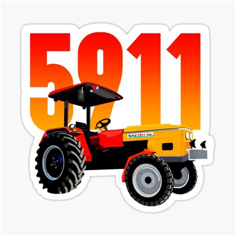 5911 Tractor Sticker Sticker For Sale By Pardeepdesign Redbubble