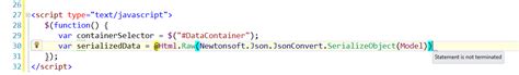 Serialization Javascript Syntax Error In Razor Page Stack Overflow