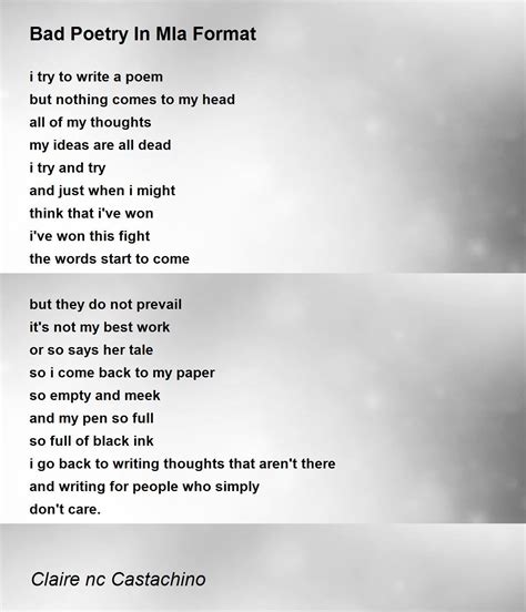 Mla Format For Writing Poems Sitedoct Org