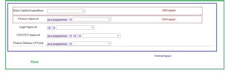 Java Multiple Csslayouts Within Verticallayout Stack Overflow