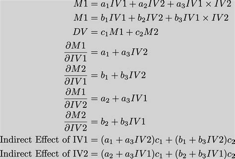 Mediated Moderation Analysis With Two Mediators In R Stack Overflow