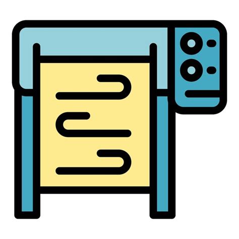 Premium Vector Large Printing Icon Outline Vector Plotter Machine Format Copy Color Flat