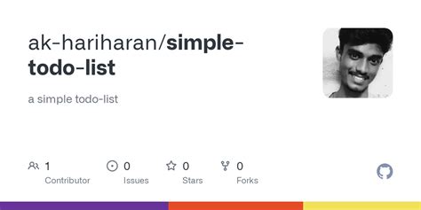 Github Ak Hariharansimple Todo List A Simple Todo List