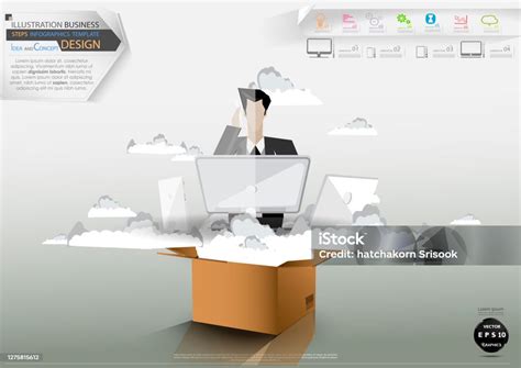 일러스트 골판지 상자 스타트업 비즈니스 인포그래픽 템플릿 아이디어 와 개념 디자인 영감에 대한 스톡 벡터 아트 및 기타 이미지 영감 개념 개발 Istock