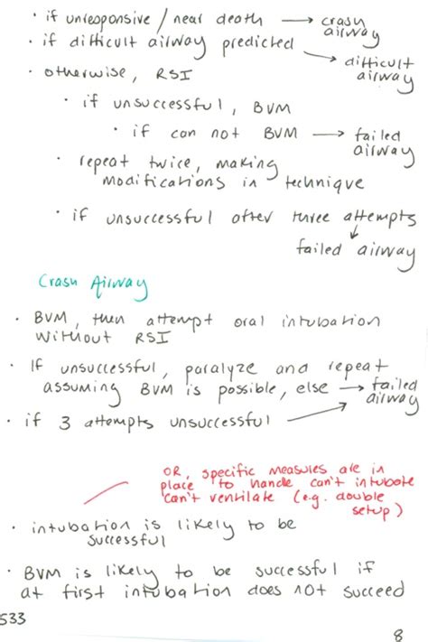 533 Summarize The Main Walls Airway Management Algorithm Crash Airway Algorithm 2 Criteria