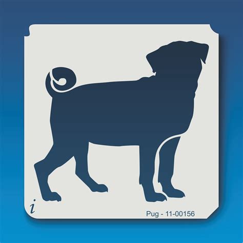 11 00156 Pug Stencil Istencils