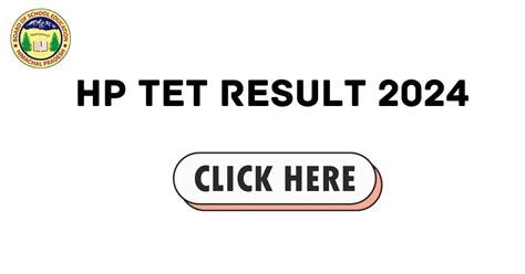 HP TET RESULT 2024 Check HP TET June Session Result Link