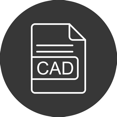 CAD File Format Line Inverted Icon Design Vector Art At Vecteezy