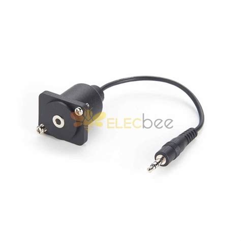 D Series Style Panel Mount 3 5mm Audio Feed Thru Connector