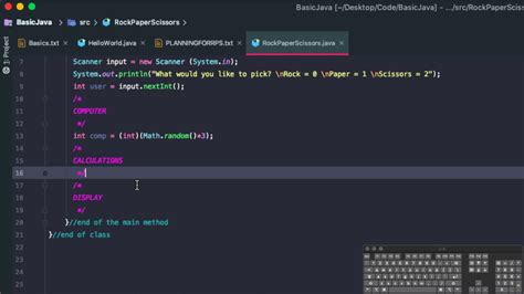 Code Project 12 Rock Paper Scissors With Java Youtube