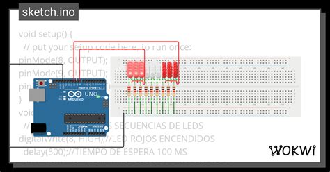 Secuencia De Lucesavm Wokwi Esp32 Stm32 Arduino Simulator