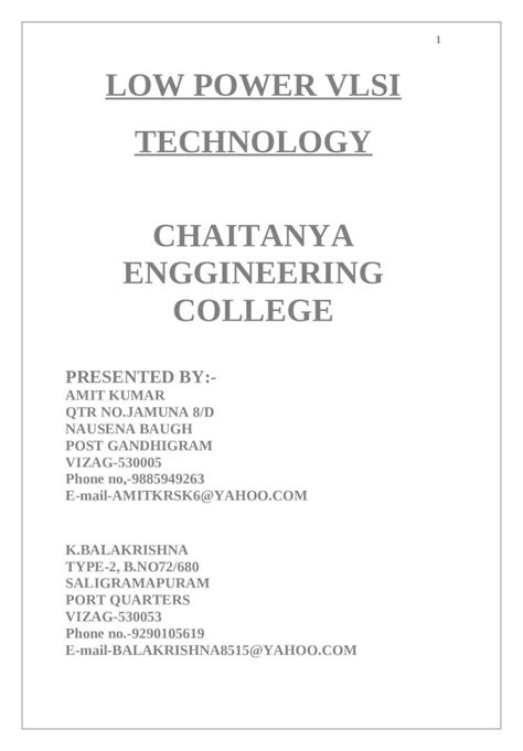Doc Low Power Vlsi Technology Dokumen Tips