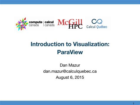 Pdf Introduction To Visualization Paraview Mcgill Hpc · 2 Outline What Is Scientific