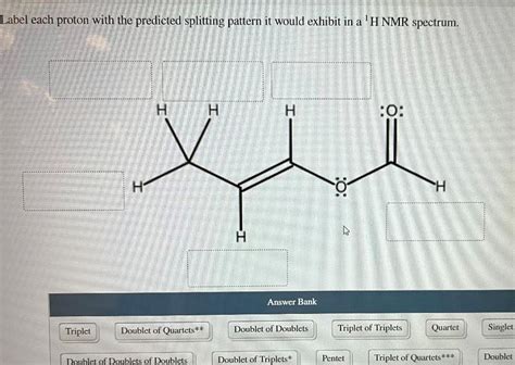 solved abel each proton with the predicted splitting pattern