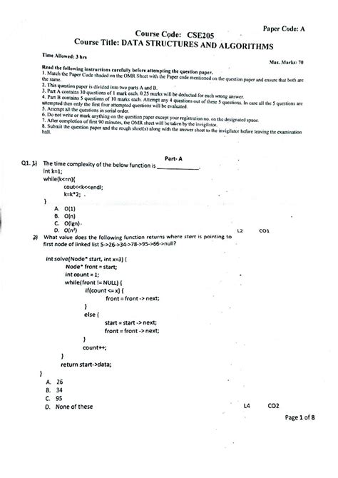 CSE Ete Paper B Tech CSE Studocu