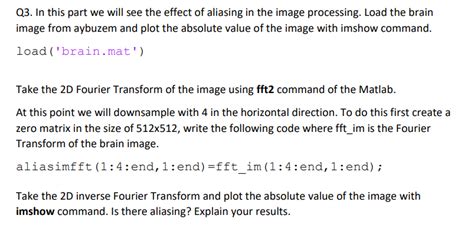 Solved Q In This Part We Will See The Effect Of Aliasing Chegg