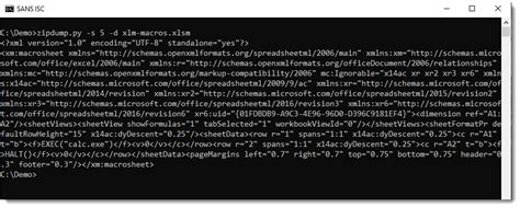 Maldoc Excel 4 Macros In Ooxml Format Sans Internet Storm Center