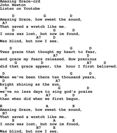 Image Result For Amazing Grace Guitar Chords Amazing Grace Lyrics