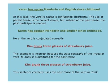 Tense Errors