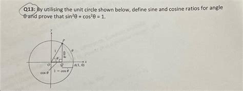 Solved Q By Utilising The Unit Circle Shown Below Define Chegg