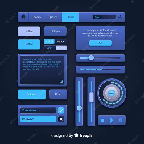 premium vector modern web design button collection with flat design