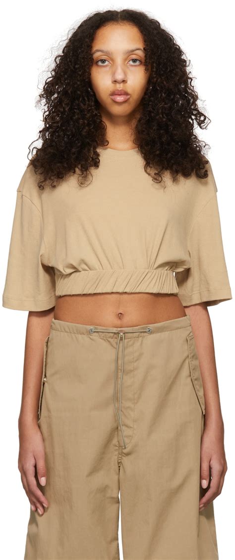 Dion Lee Beige Cotton T Shirt Dion Lee