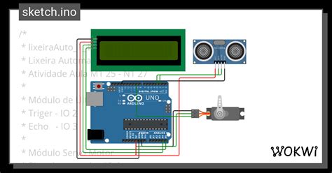 210 Adicionando Lcd Servo Motot Wokwi Esp32 Stm32 Arduino Simulator