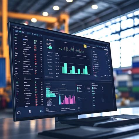 a logistics software dashboard displaying realtime data on shipments