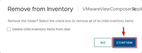 VMware Horizon Remove Folder VMwareViewComposerReplicaFolder