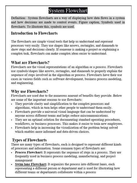 system flowcharts pdf business process information science