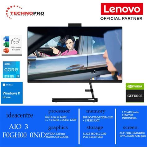 Promo Lenovo Ideacentre Aio Iap Nid Pid Core I P Gb Ssd Mx Windows Ohs