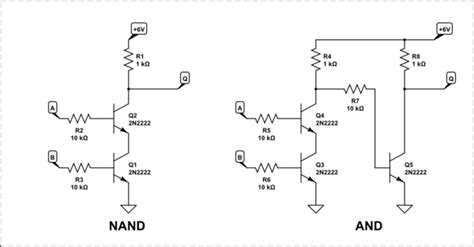 Digital Logic A Transistor And Gate Outputs A Small Current When One