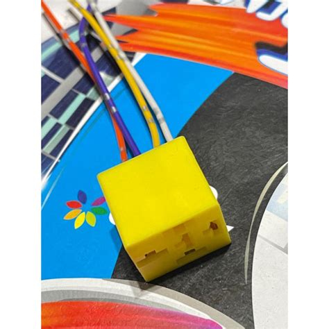 Socket Relay 4 Titik Warna Kuning Soket Relay 4 Pin Pitting Fitting Relay Klakson Lazada Indonesia